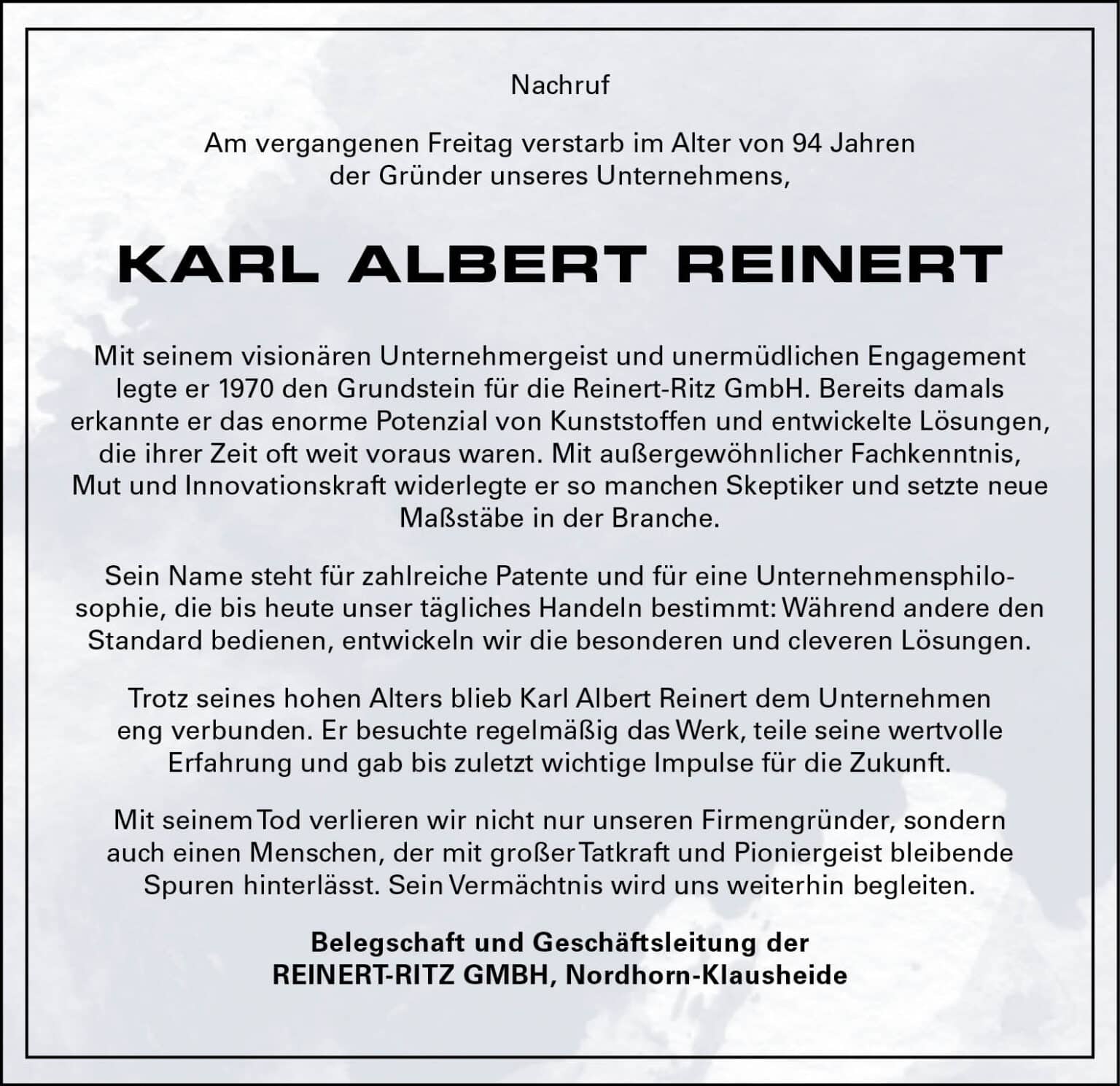 Reinert-Ritz GmbH - Reinert Ritz GmbH